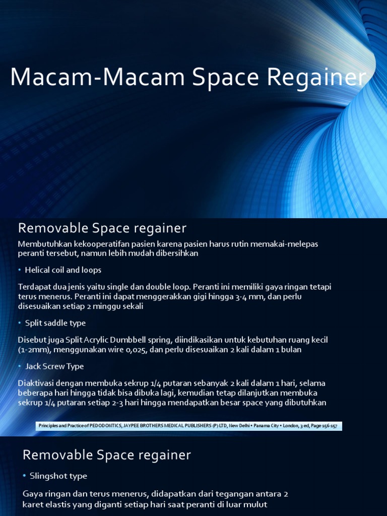 Macam Macam Space Regainer | PDF