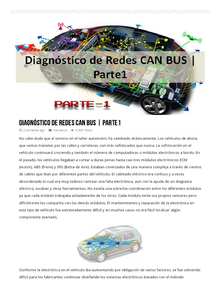 Diagnóstico de Redes CAN BUS Parte1 | PDF | Red de computadoras ...