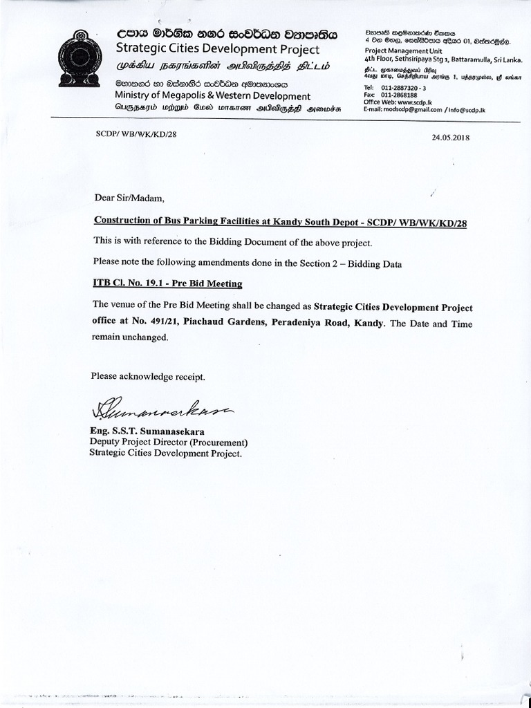 Pre Bid Meeting | PDF