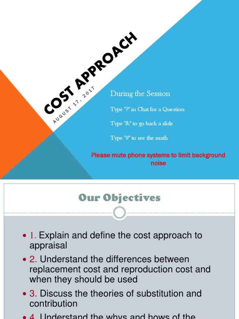 Cost Approach in Property Appraisal | PDF | Real Estate Appraisal ...