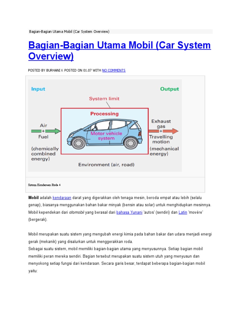 Bagian Bagian Mobil | PDF