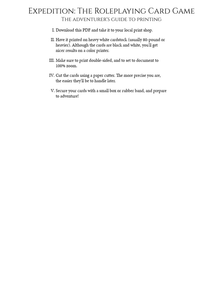 Expedition Cards PDF | PDF | Leisure