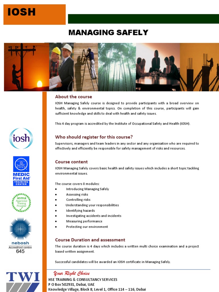 New Iosh Ms Flyer | PDF | Payments | Occupational Safety And Health