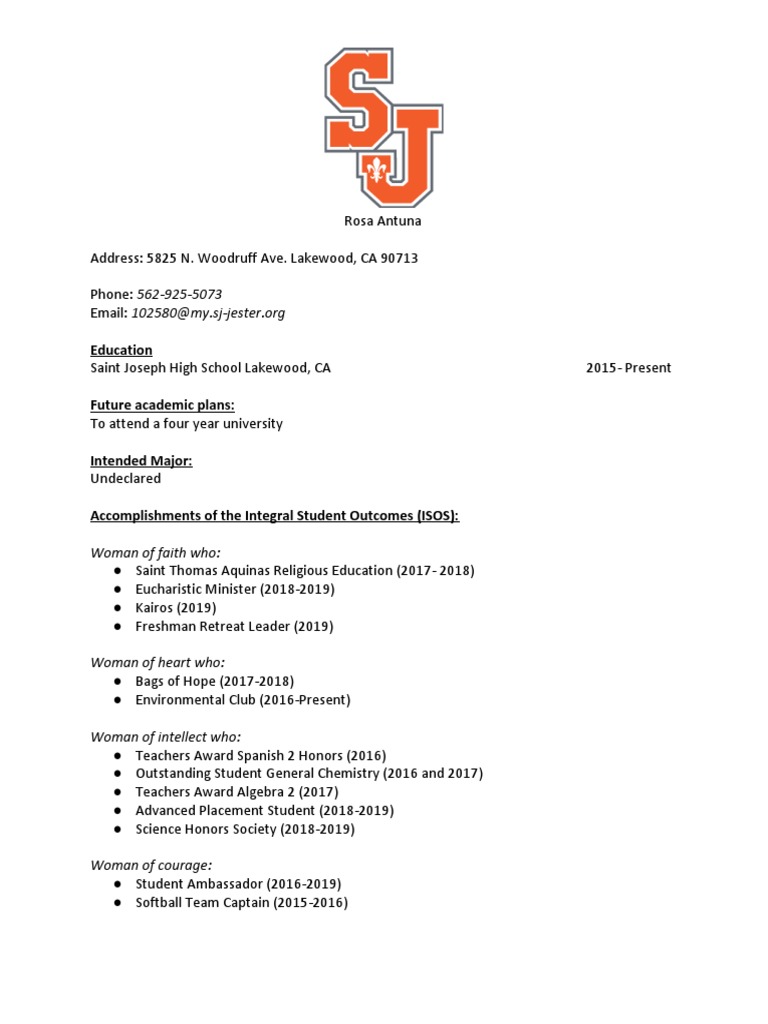 SC Resume Template 1 | PDF