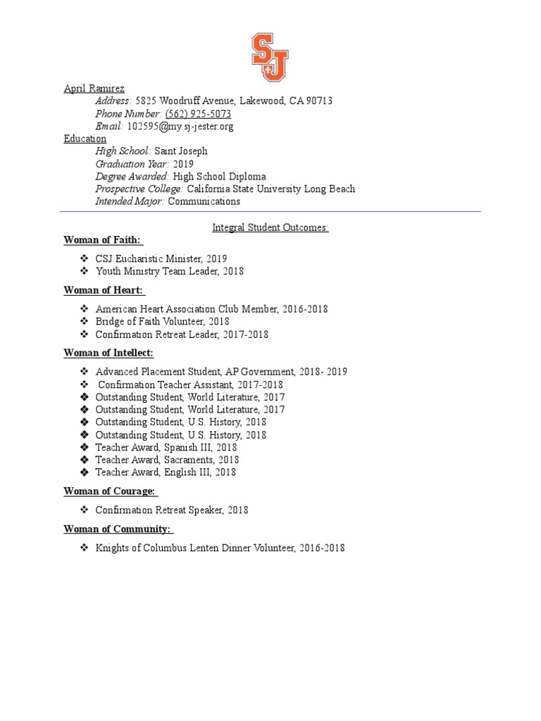 SC Resume Template | PDF