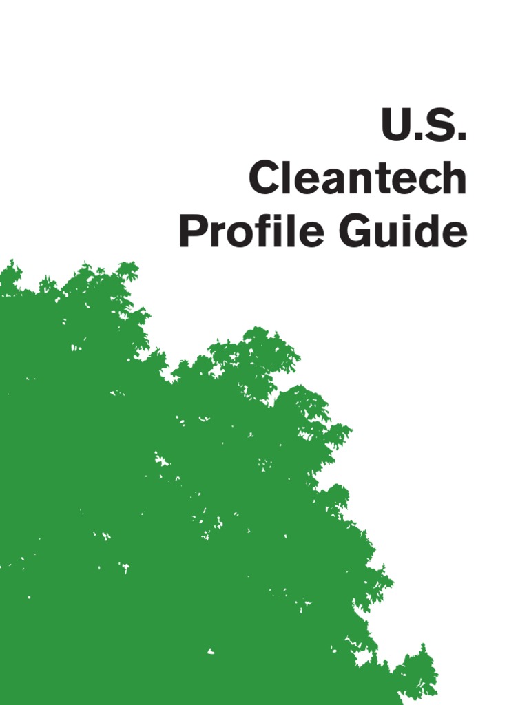 US Cleantech Profile Guide | PDF | Algae Fuel | Efficient Energy Use