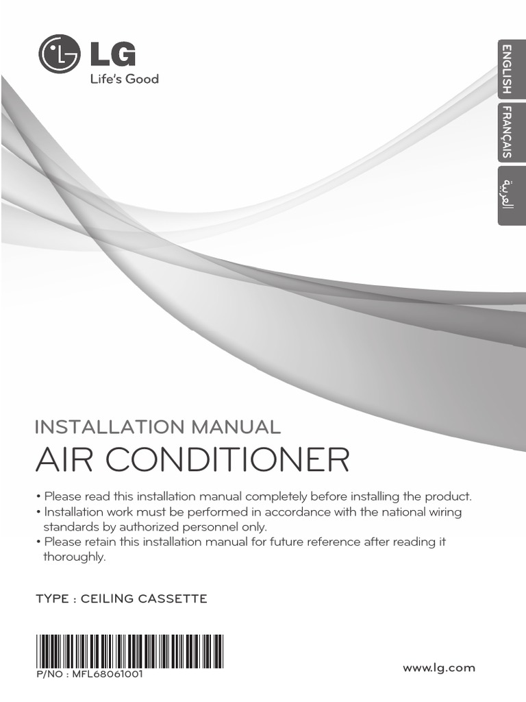 Installation Manual - Cassette Units - LG | PDF | Air Conditioning ...