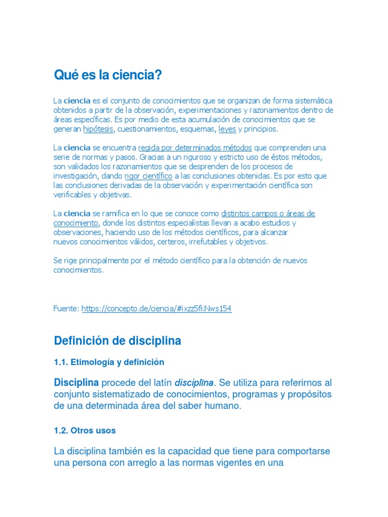 Qué Es La Ciencia | PDF | Disciplinas | Science