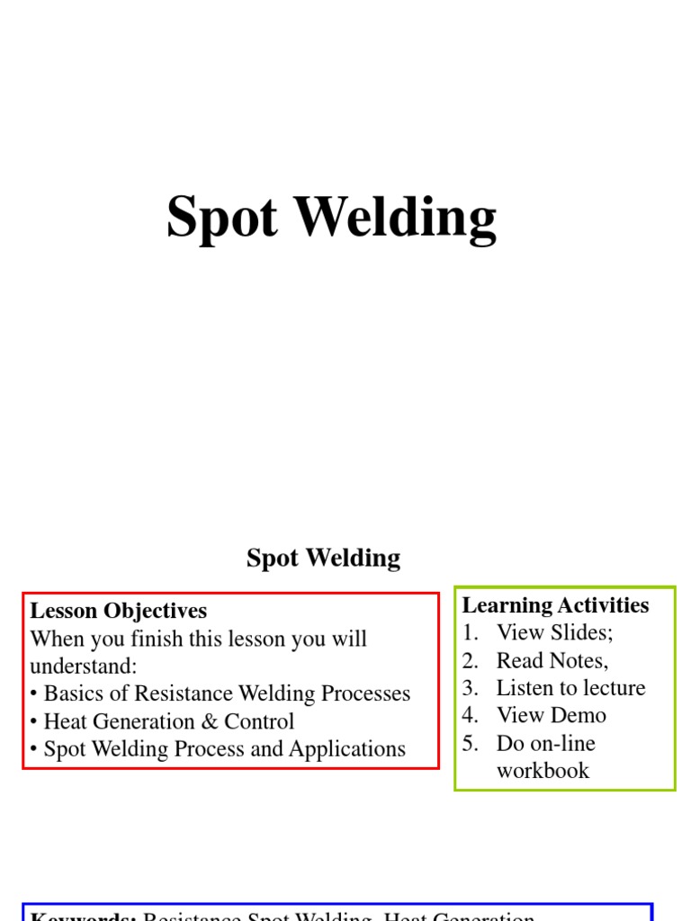 Spot Welding | PDF | Welding | Construction