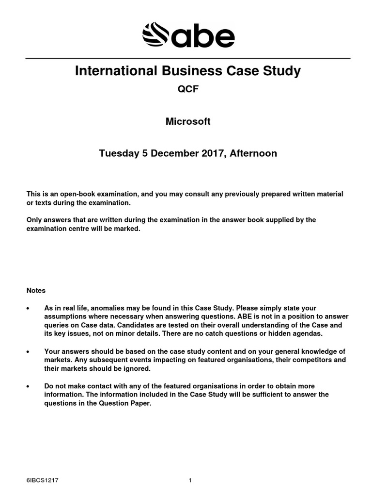 International Business Case Study (Microsoft) | PDF | Internet Explorer ...