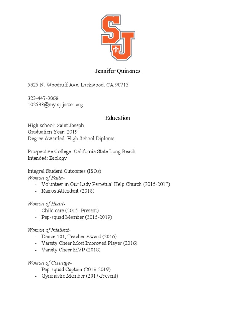 SC Resume Template-2 | PDF