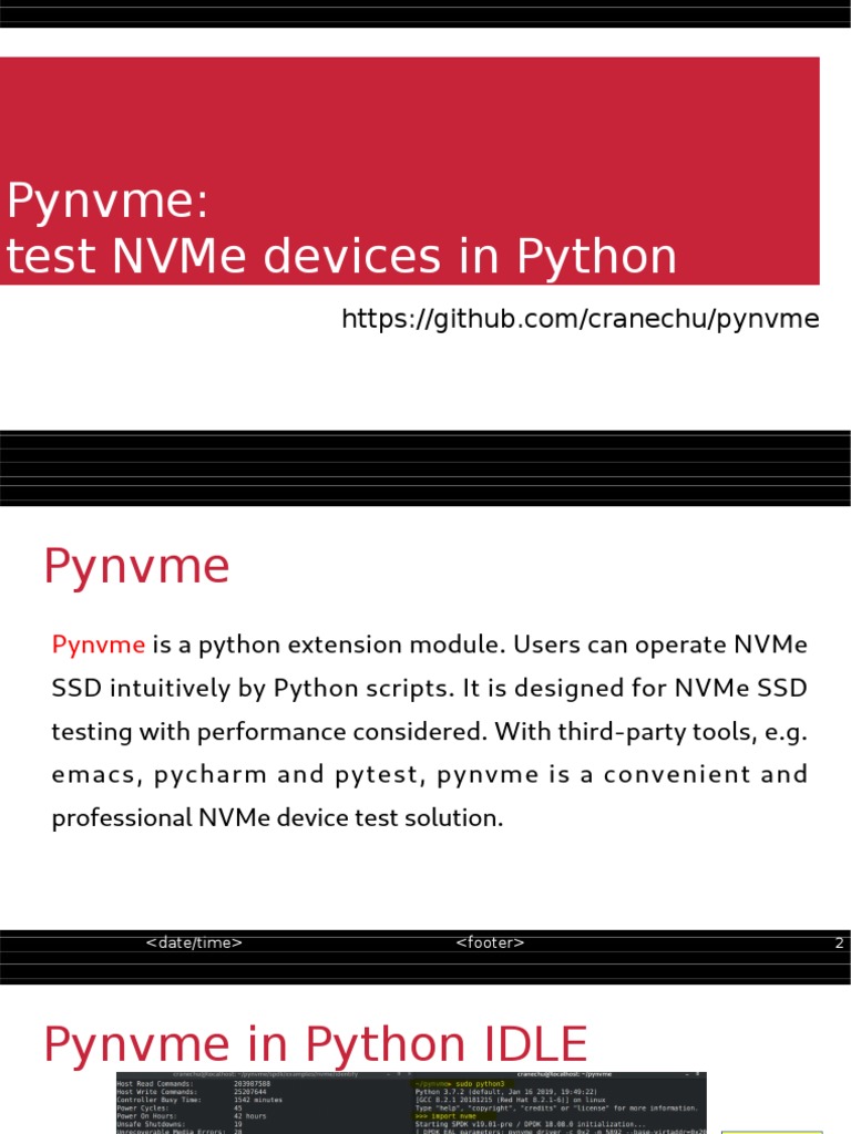 Pynvme Introduction | PDF