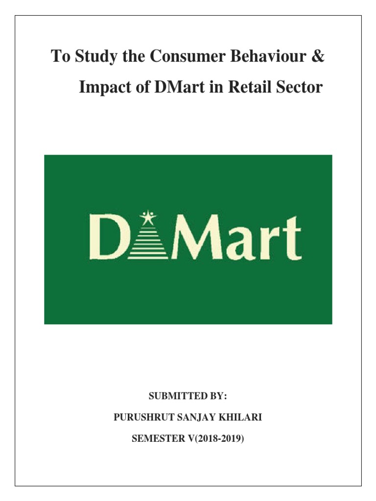 Dmart | PDF | Consumer Behaviour | Behavior