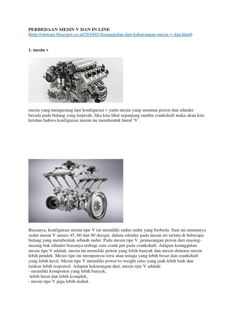 THE DIFFERENCES BETWEEN V AND INLINE ENGINE CONFIGURATIONS | PDF