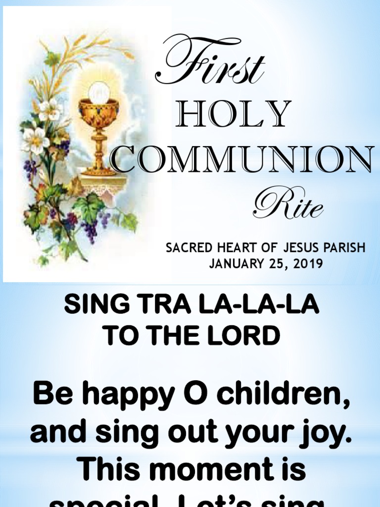 First Communion Rite | PDF | Eucharist | Lord's Prayer