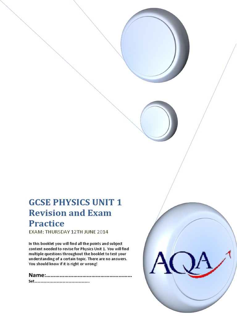 Gcse Physics Unit 1 Revision and Exam Practice: Name | PDF | Fuels ...