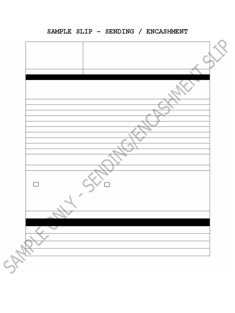 Smart Money Form - Sending and Encashment | PDF