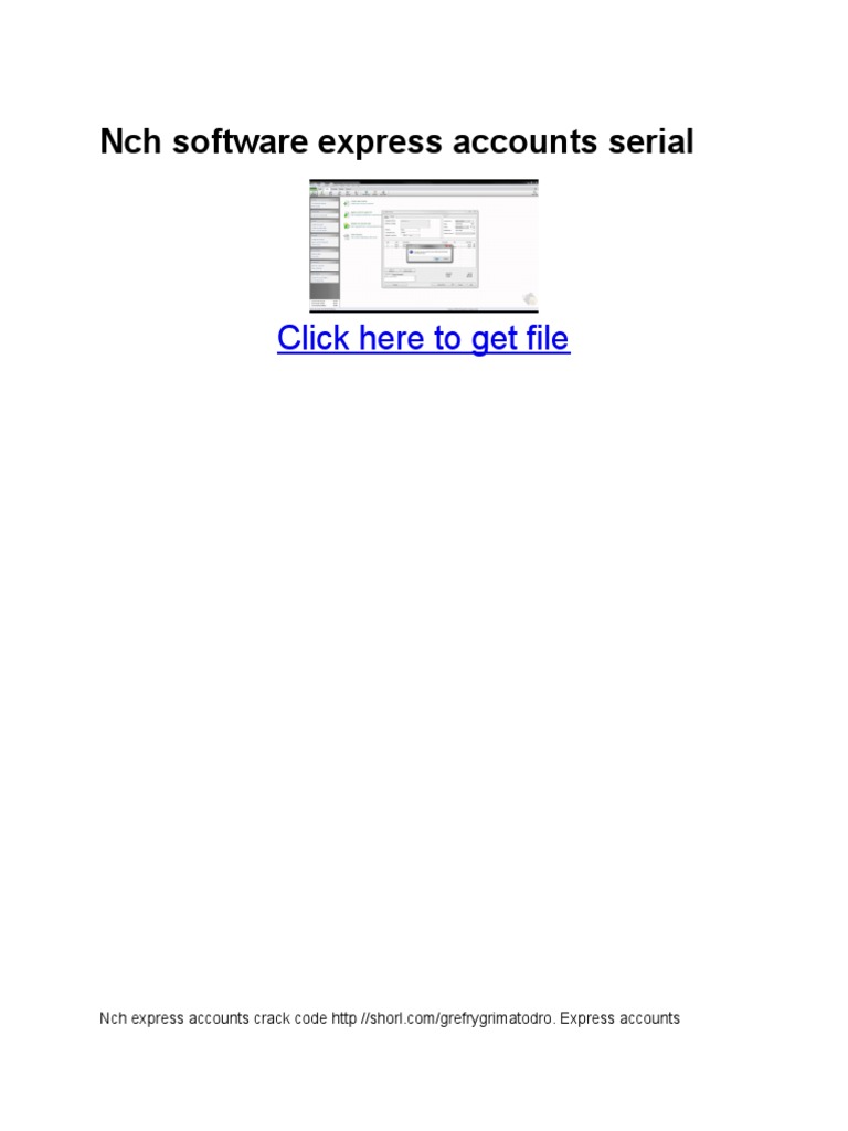 NCH Software Express Accounts Serial | PDF | Screenshot | Software