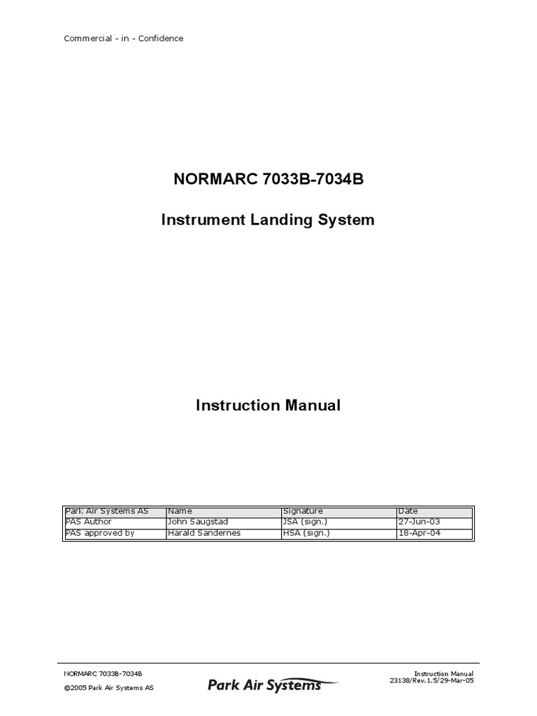 NORMARC 7033B-7034B Instrument Landing System: Commercial - in ...