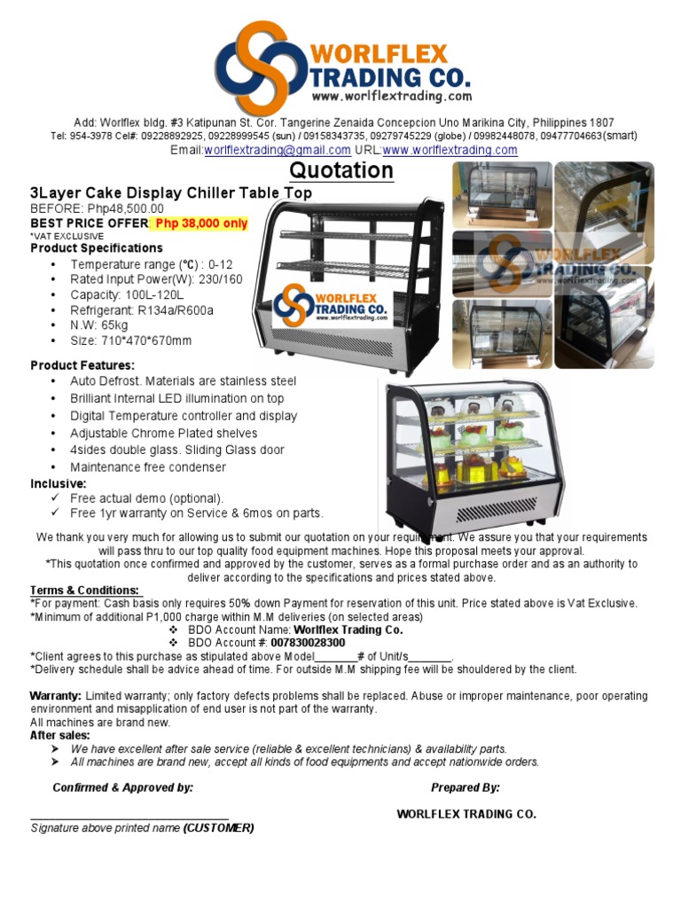 3layer TT Cake Display Chiller | PDF | Business