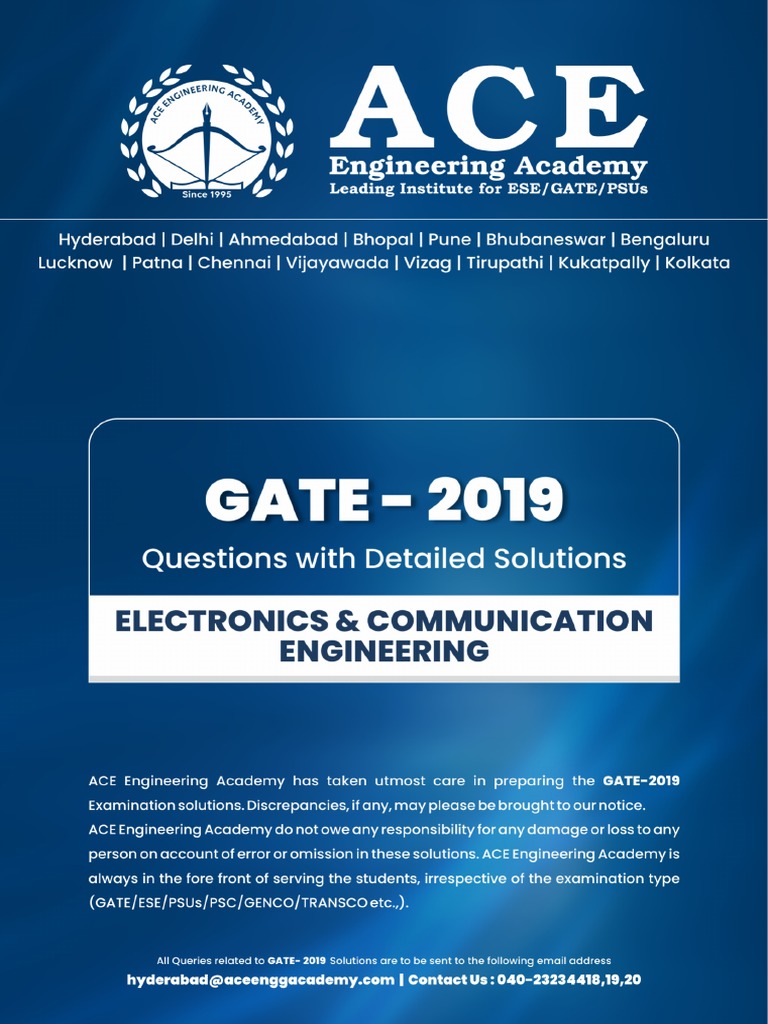 EC GATE 19 Questions-With-Solutions PDF | PDF | Bipolar Junction ...