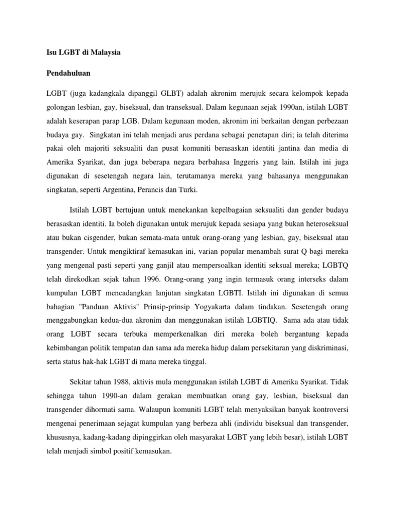 Isu LGBT Di Malaysia | PDF