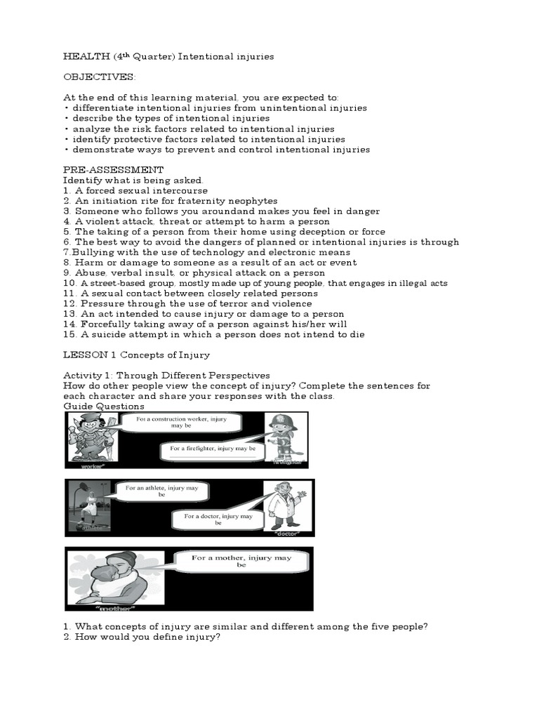 Understanding Intentional Injuries: A Comprehensive Look at Types of ...