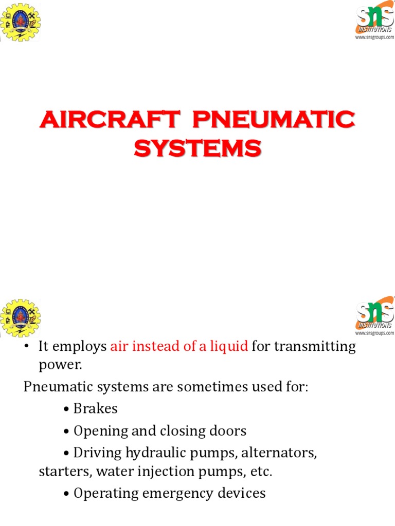 Aircraft Pneumatic Systems | PDF | Pneumatics | Valve