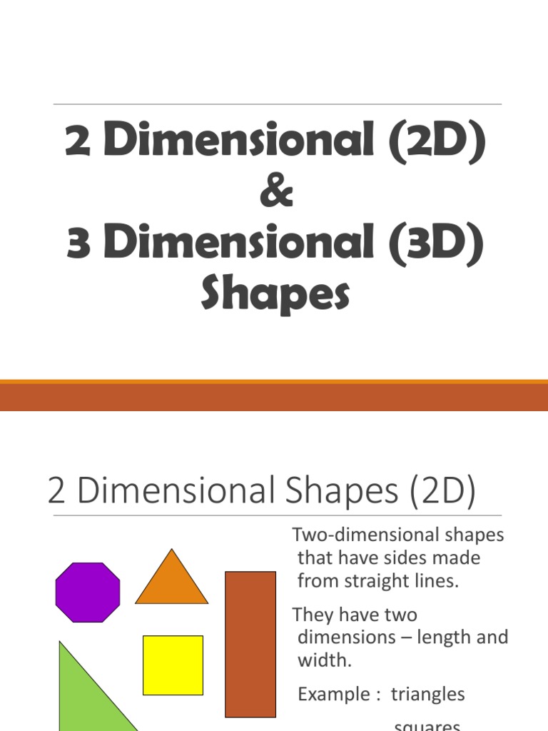 2D vs 3D Shapes Explained | PDF | Shape | Vertex (Geometry)