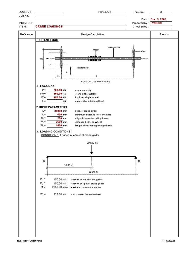 Analysis of Loadings and Design Calculations for an Overhead Crane ...