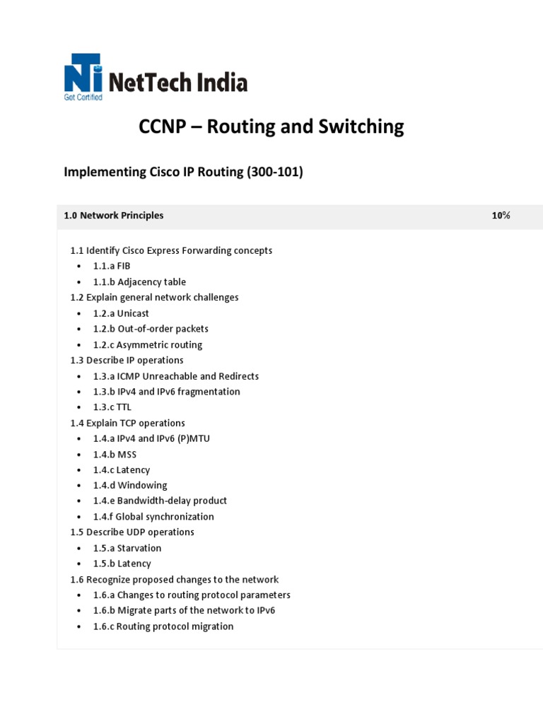 CCNP - Routing and Switching: Implementing Cisco IP Routing (300-101 ...