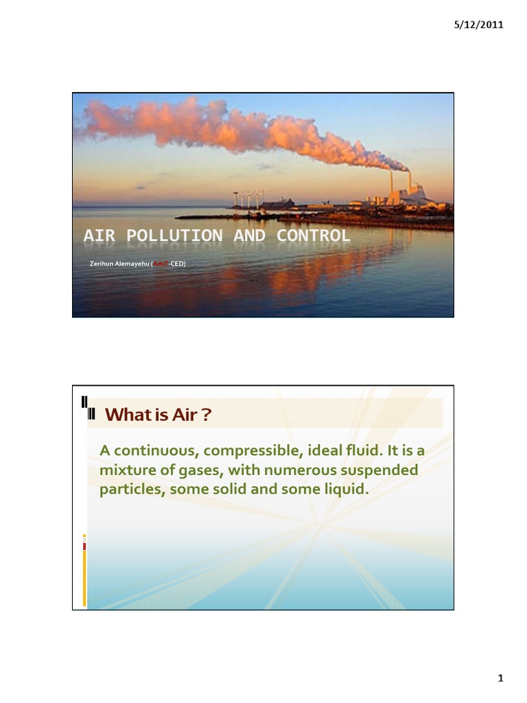 Ch5 Air Pollution Part1 | PDF | Air Pollution | Atmosphere Of Earth