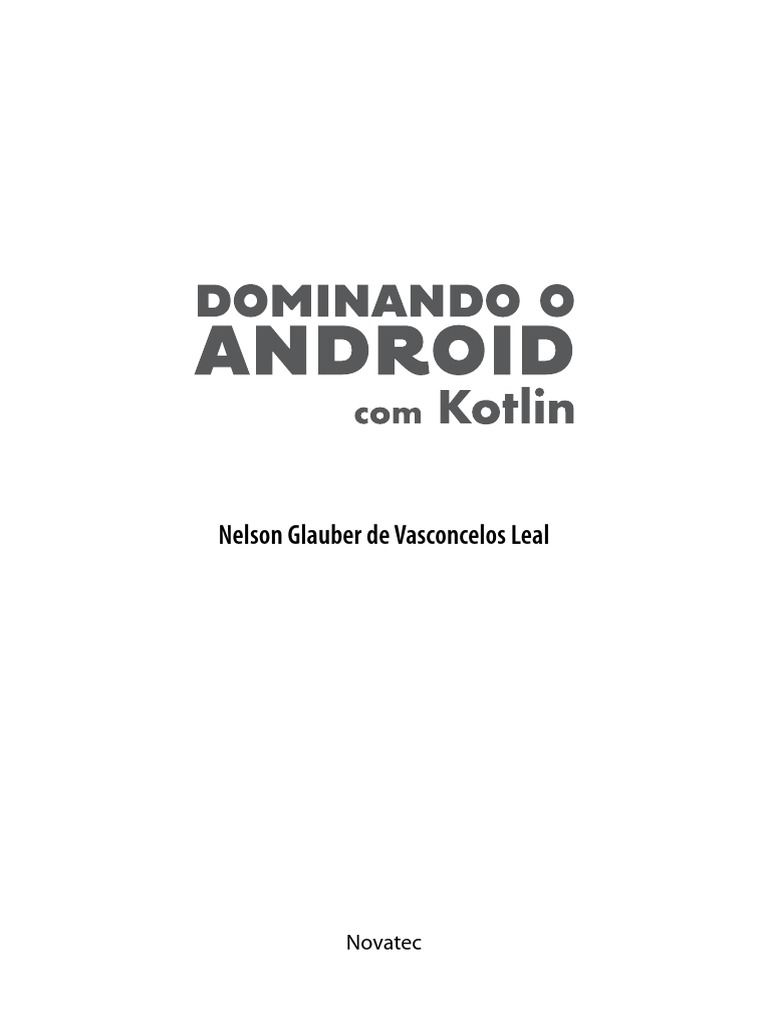 Dominando o Android Com Kotlin | PDF | Android (sistema operacional) | Informática