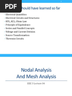 Lecture 1 - Mesh and Nodal Analysis | PDF | Electrical Network | Inductance