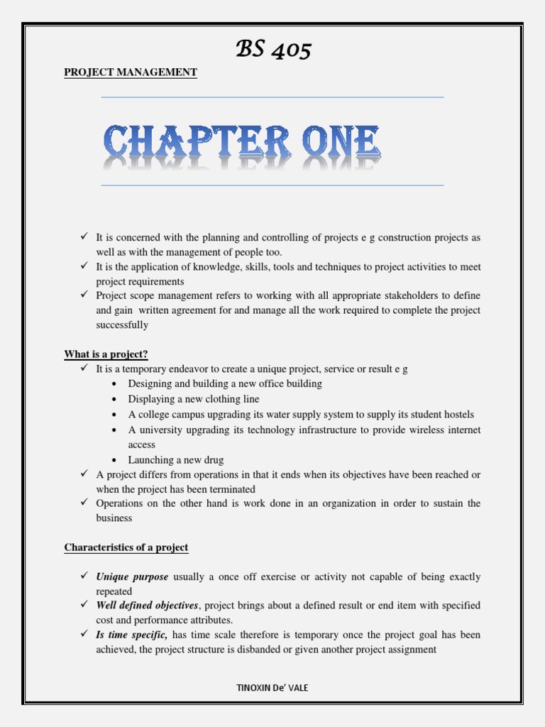 Project Management Class Notes Sai 1 PDF | PDF | Project Management ...
