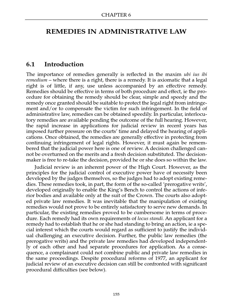 Remedies in Administrative Law Overview | PDF | Mandamus | Writ Of ...