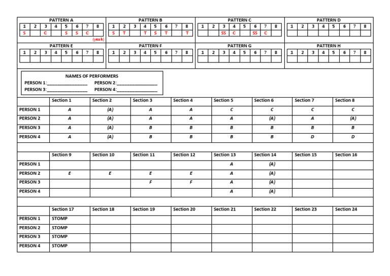 Stomp Scores Example Grid | PDF