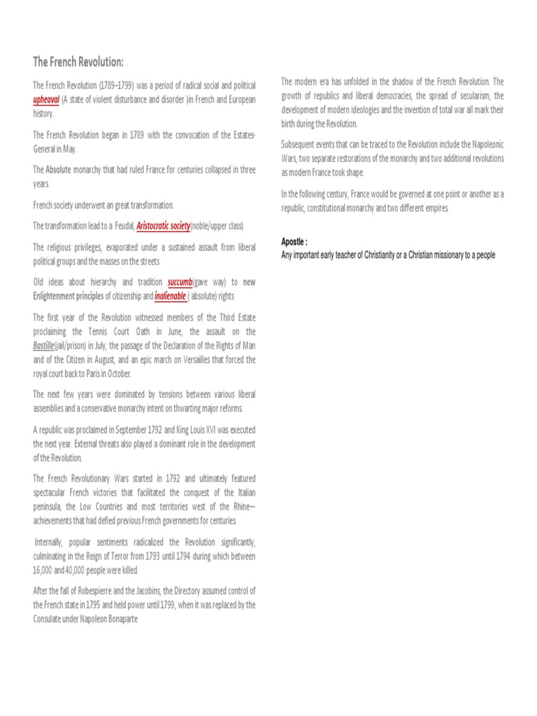 The French Revolution | PDF | French Revolution | Atlantic Revolutions