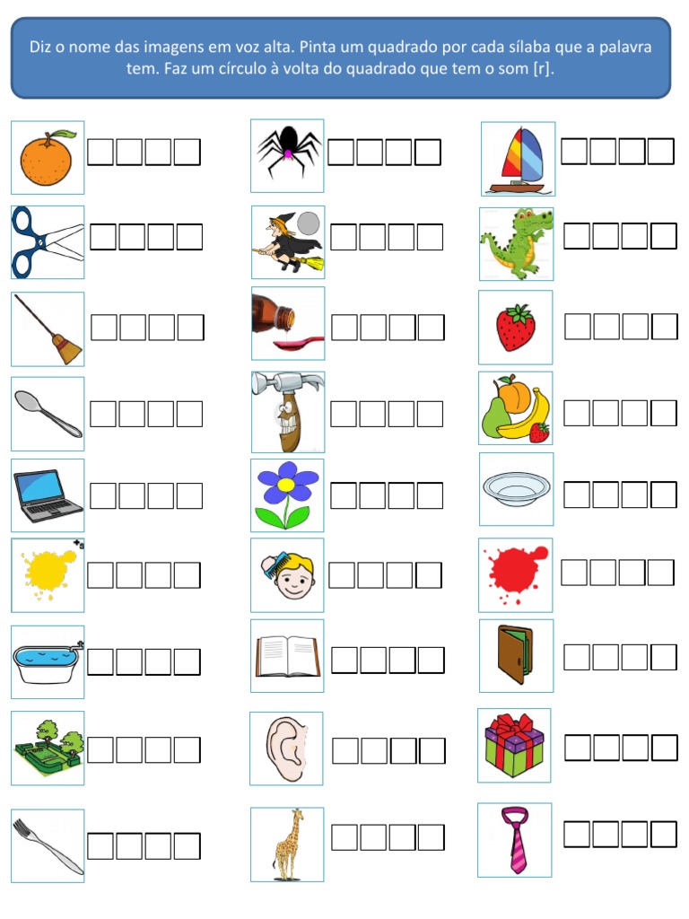 Som /R/ Divisão Silábica | PDF | Sílaba | Comunicação oral