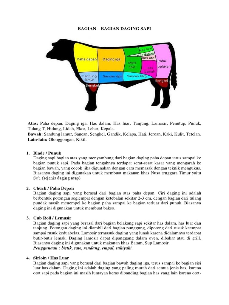 Bagian Daging | PDF | Memasak, Makanan, & Anggur