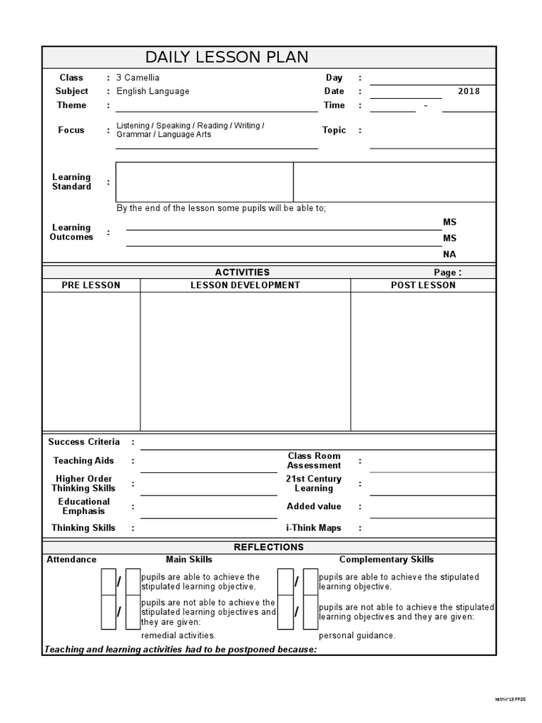 Lesson Plan YR3 | PDF | Lesson Plan | Behaviorism