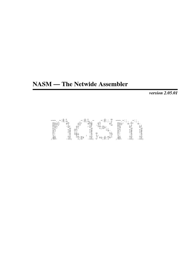 NASM - The Netwide Assembler | Download Free PDF | System Software | Software Development
