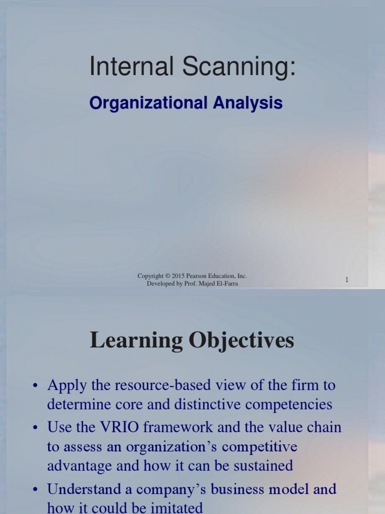 Internal Scanning:: Organizational Analysis | PDF | Strategic ...