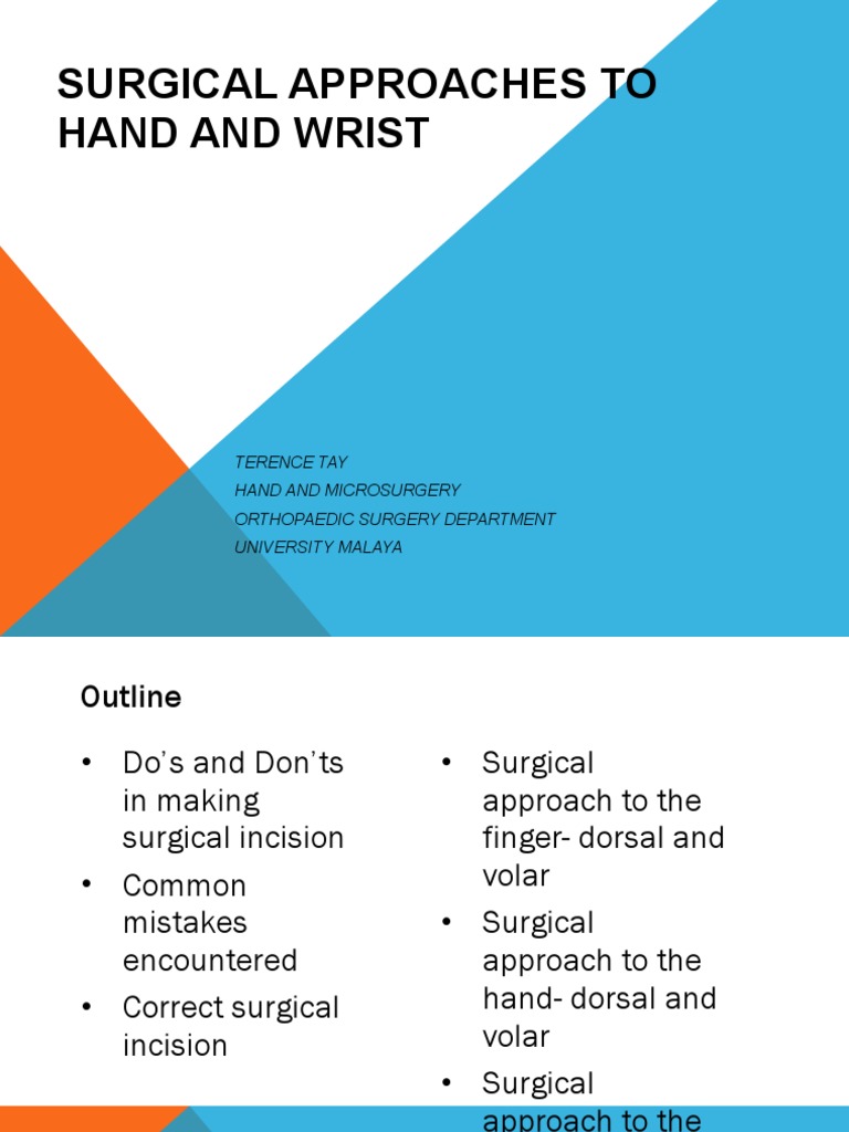 Surgical Incisions for Hand and Wrist | PDF | Musculoskeletal System ...