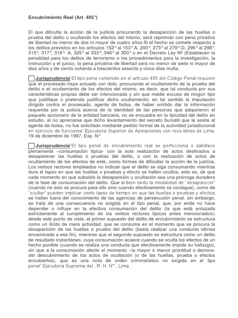 Encubrimiento Real | PDF | Castigos | Derecho penal