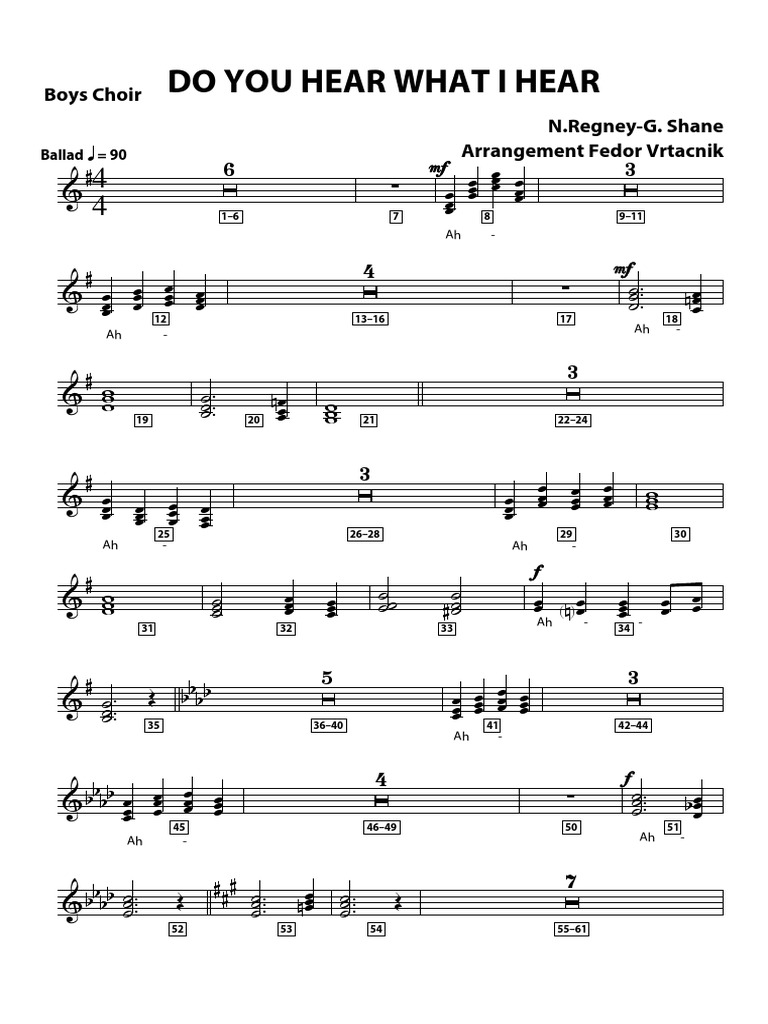 Do You Hear What I Hear Boys Choir | PDF