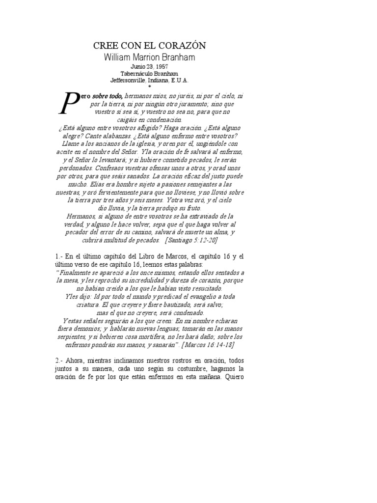 Cree Con El Corazon | PDF | Cristo (título) | Oración