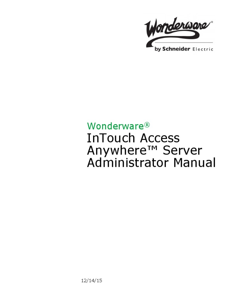 Datasheet SE-Wonderware SupervisoryHMI | PDF | Remote Desktop Services ...
