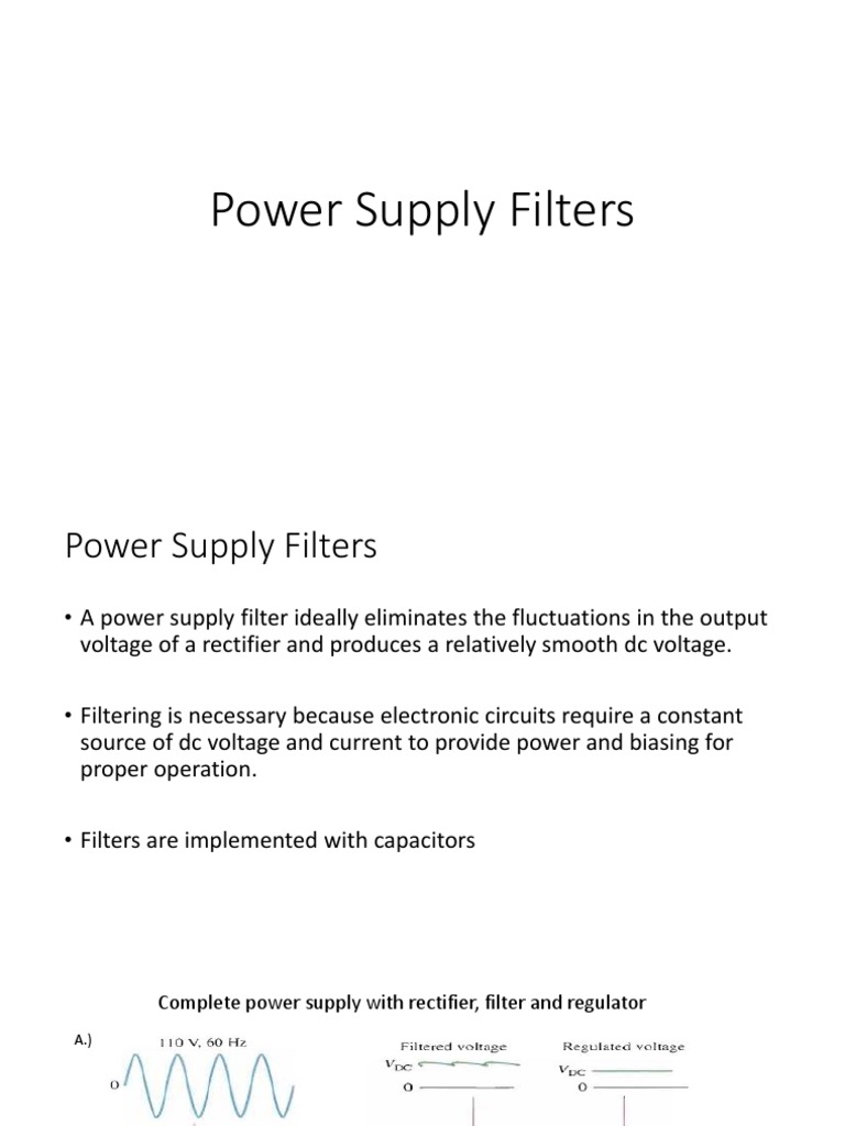 Power Supply Filters | PDF