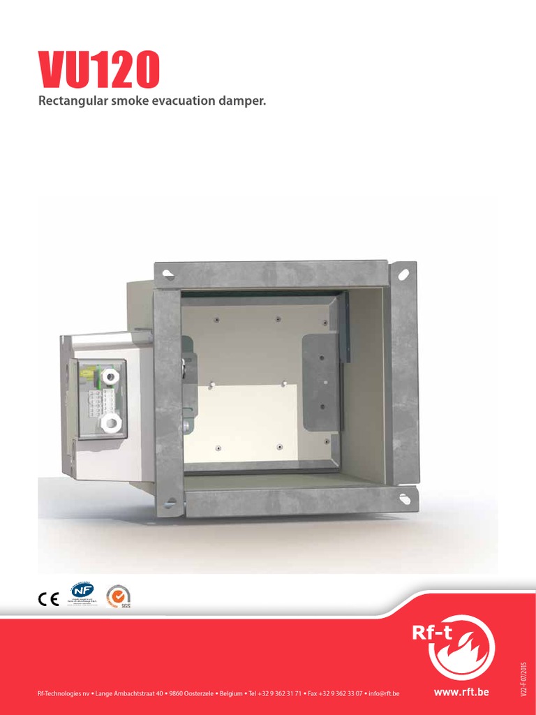 Smoke Control Dumpers - VU120 Product Brochure en | PDF | Duct (Flow) | Building Engineering